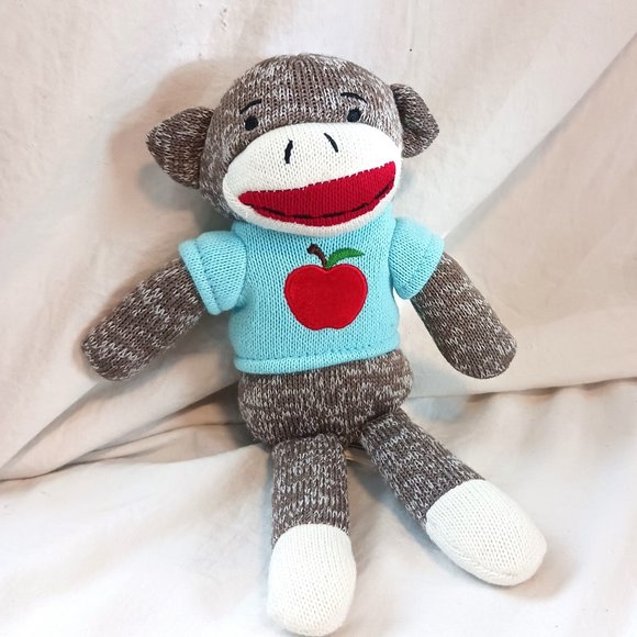 Dan Dee | Toys | Dan Dee Sock Monkey Brown White Body Blue Shirt Red ...
